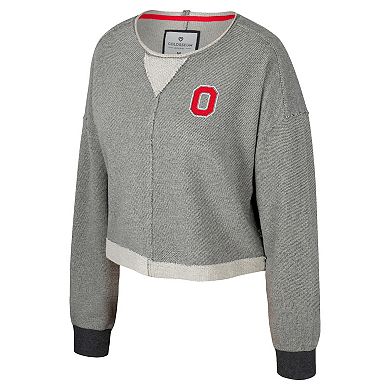 Women's Colosseum Charcoal Ohio State Buckeyes Magnum Scoop Neck ...