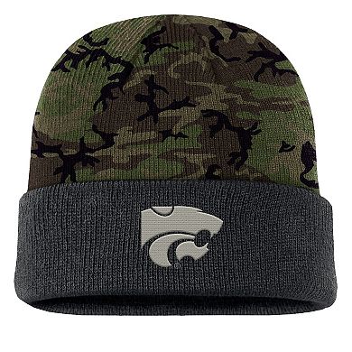 Men's Nike Camo Kansas State Wildcats Military Appreciation Cuffed Knit Hat