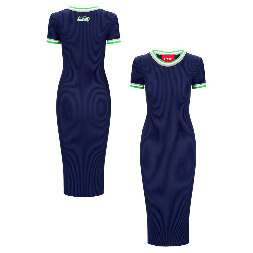Women's STAUD College Navy/Green Seattle Seahawks Colleen Dress