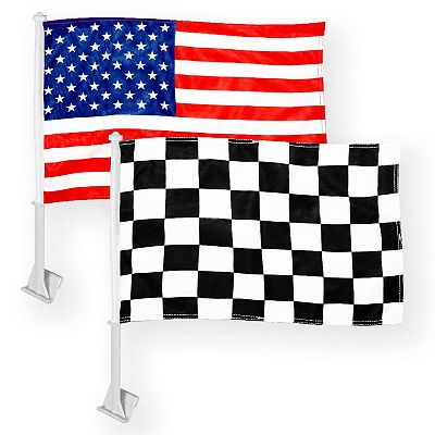 Printable Checkered Flag Character Flat Drawing Stylized Finish Flag