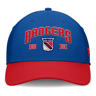 Men's Fanatics Blue/Red New York Rangers Heritage Captain Flex Hat
