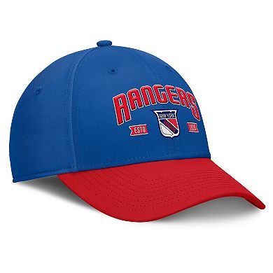 Men's Fanatics Blue/Red New York Rangers Heritage Captain Flex Hat