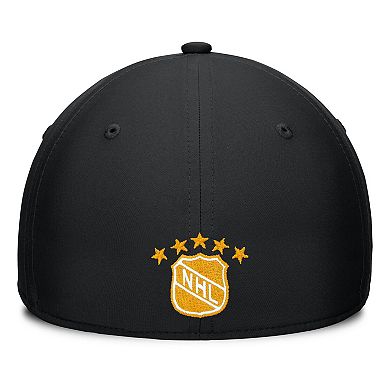 Men's Fanatics Black/Gold Pittsburgh Penguins Heritage Captain Flex Hat