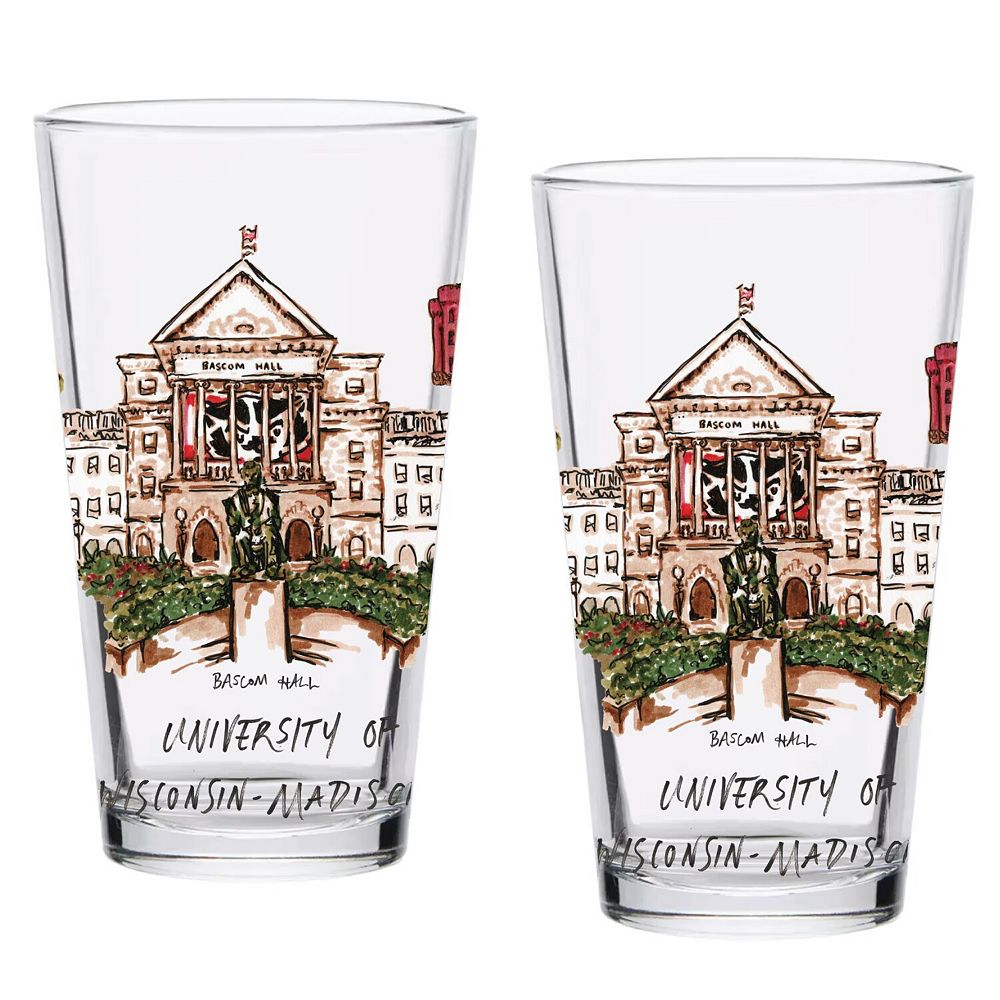Wisconsin Badgers 2-Pack 16oz. Laura Wilcox University Pint Set