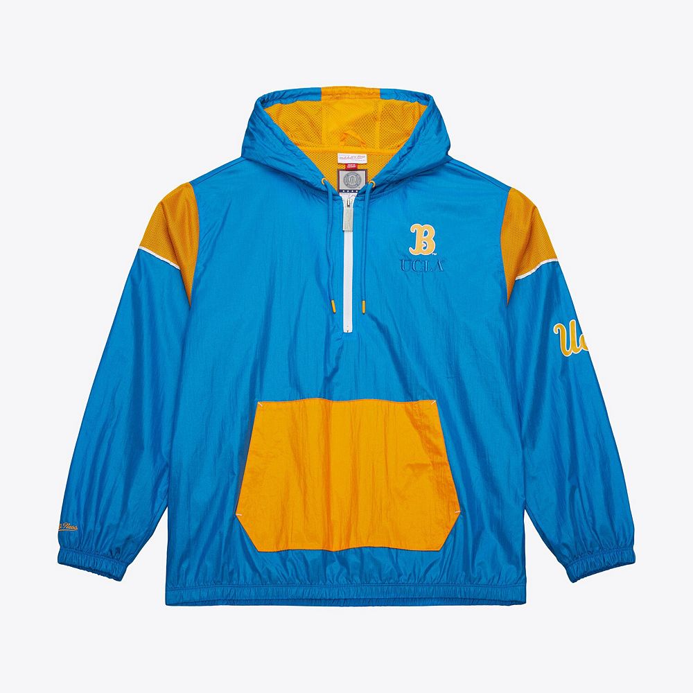 Men's Mitchell & Ness Blue UCLA Bruins Anorak Vintage Logo Half-Zip ...