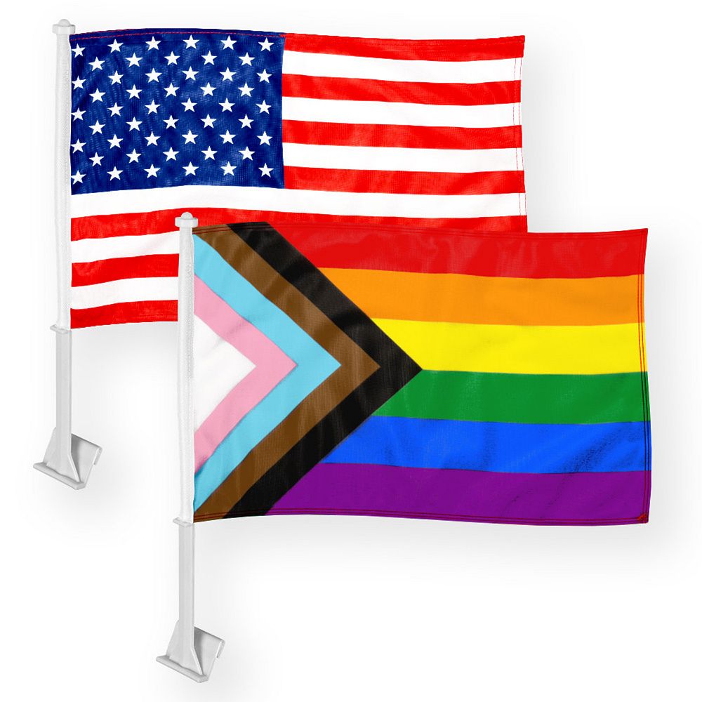 G128 11x17 Inches Combo American Lgbt Rainbow Pride Progress Printed ...