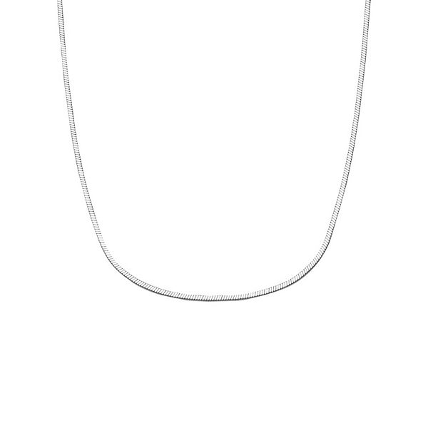 PRIMROSE Silver Tone Square Snake Chain Necklace