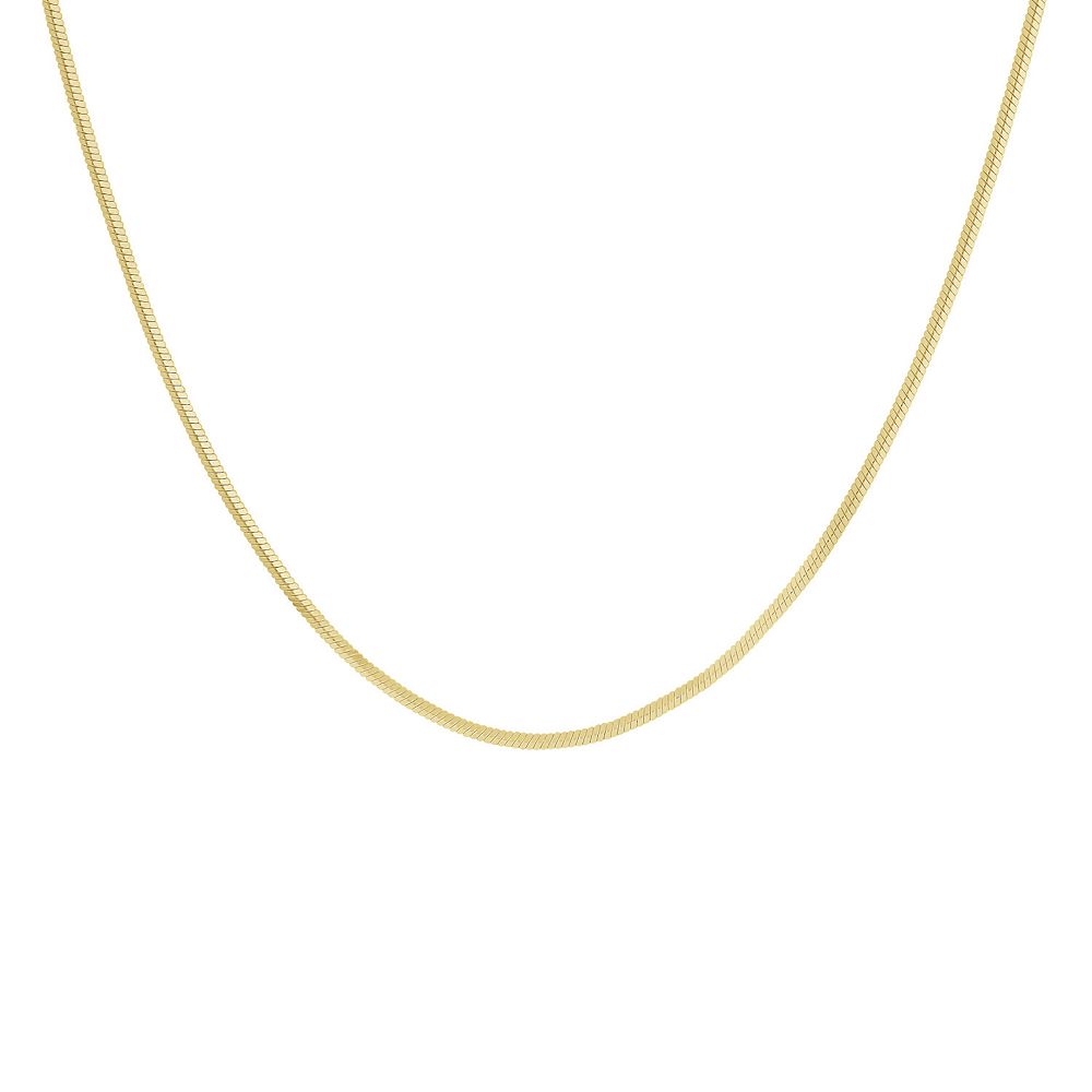 PRIMROSE Silver Tone Square Snake Chain Necklace