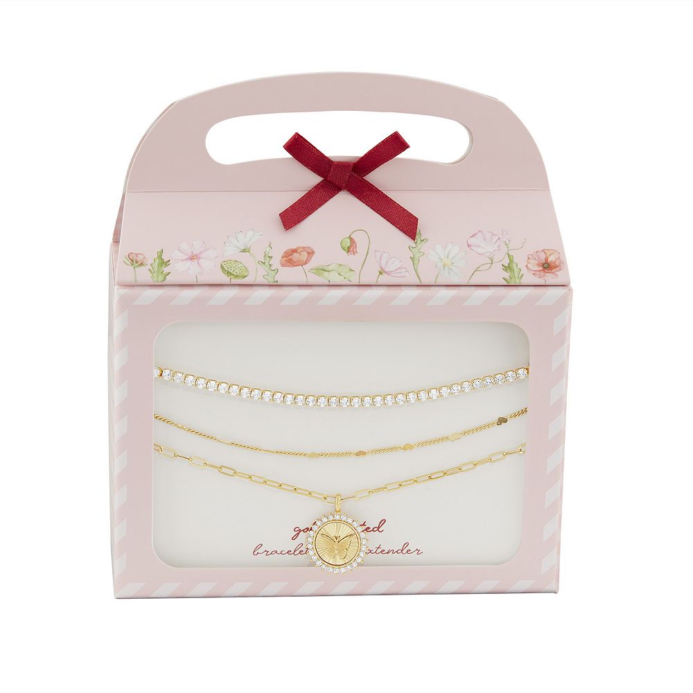 Brilliance 18k Gold Flash Plated Cubic Zirconia Butterfly Coin Charm ...