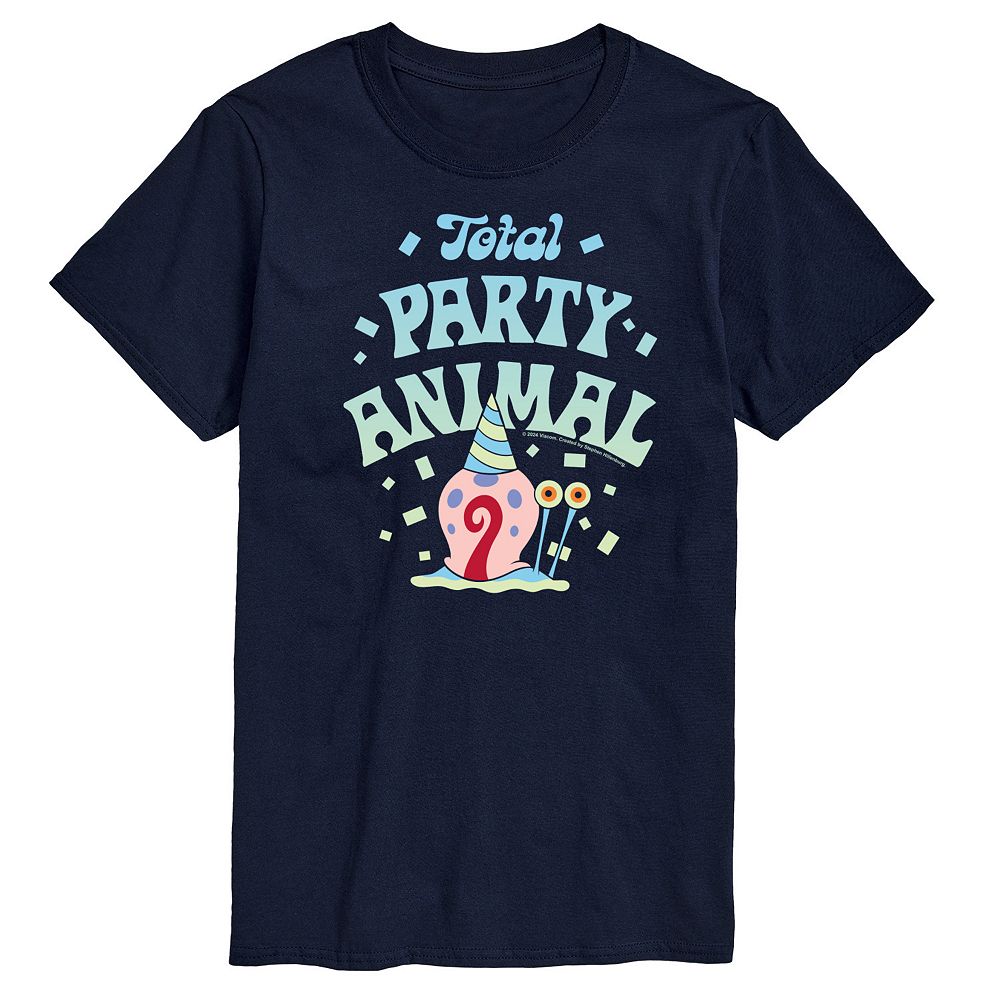 Big & Tall Spongebob SquarePants Gary Party Animal Graphic Tee
