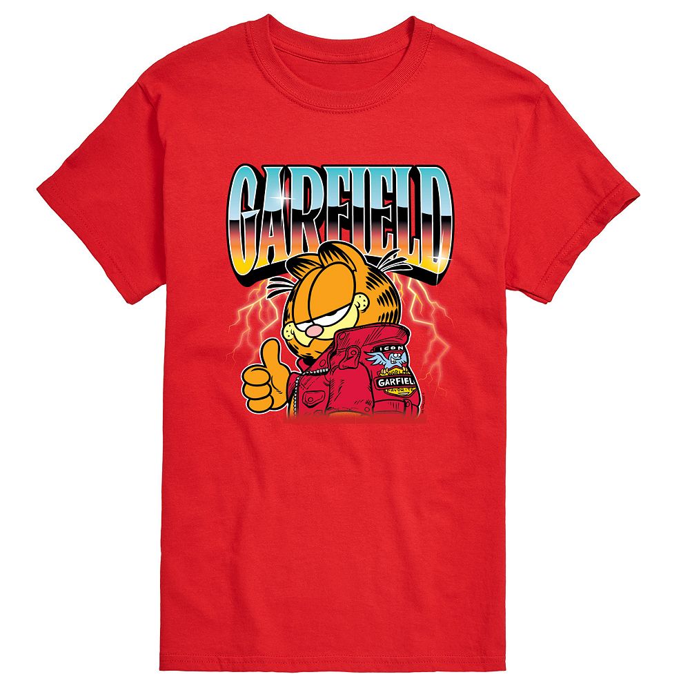 Big & Tall Garfield Motorcycle Chrome Graphic Tee