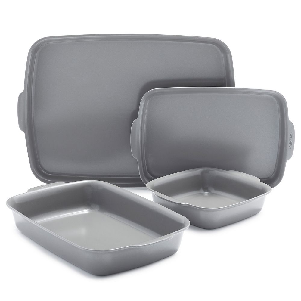 GreenPan 4-Piece Premiere Ovenware Cast Aluminum Healthy Ceramic ...