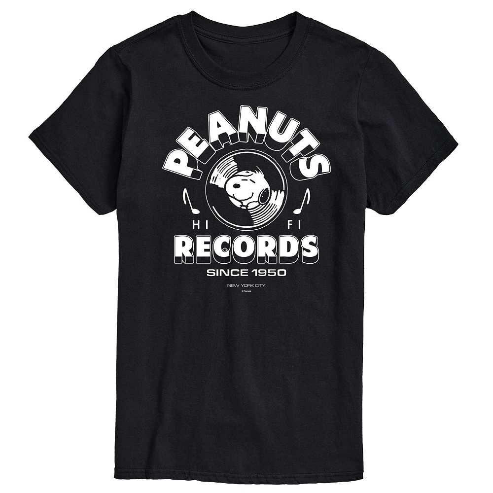 Men's Peanuts Records Snoopy Vinyl Graphic Tee