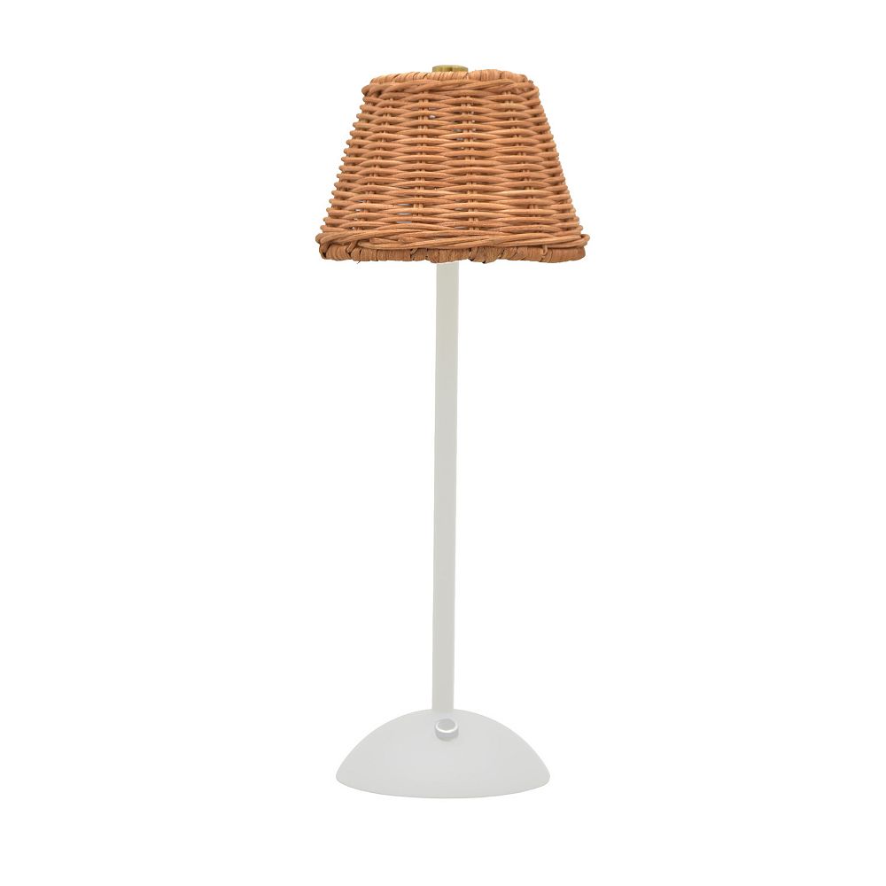 Draper James Natural Rattan Cordless Touch Table Lamp