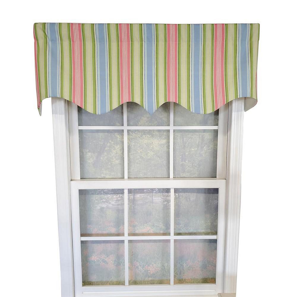Bay Stripe Regal Lining Luxurious And Elegant Window Treatment Valance