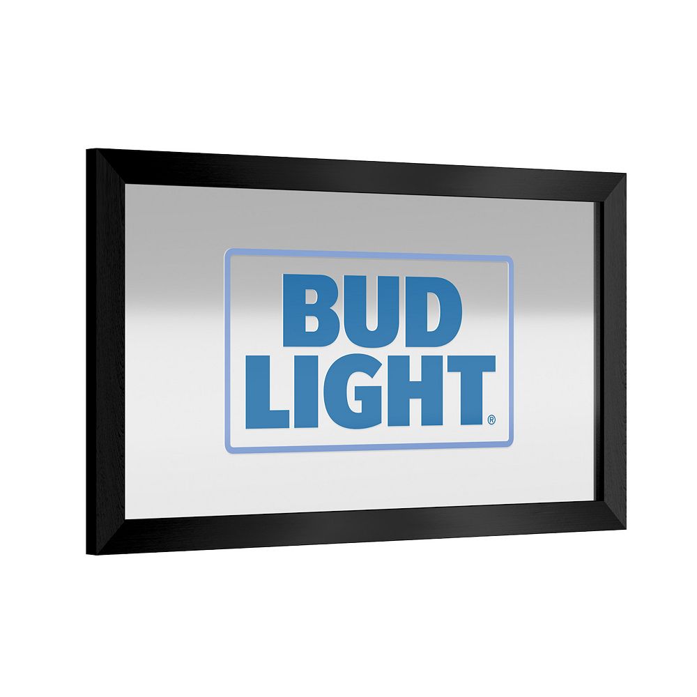 Trademark Gameroom Bud Light Framed Bar Mirror