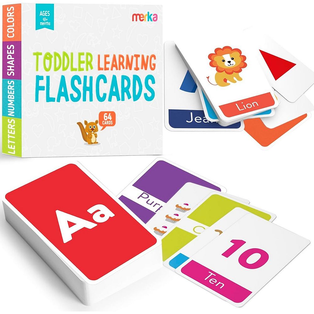 Double-sided Flashcards - Abc, Colors, Shapes, Numbers