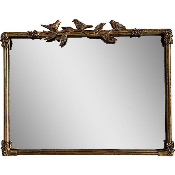 Resin & Metal Rectangle Bird Mirror