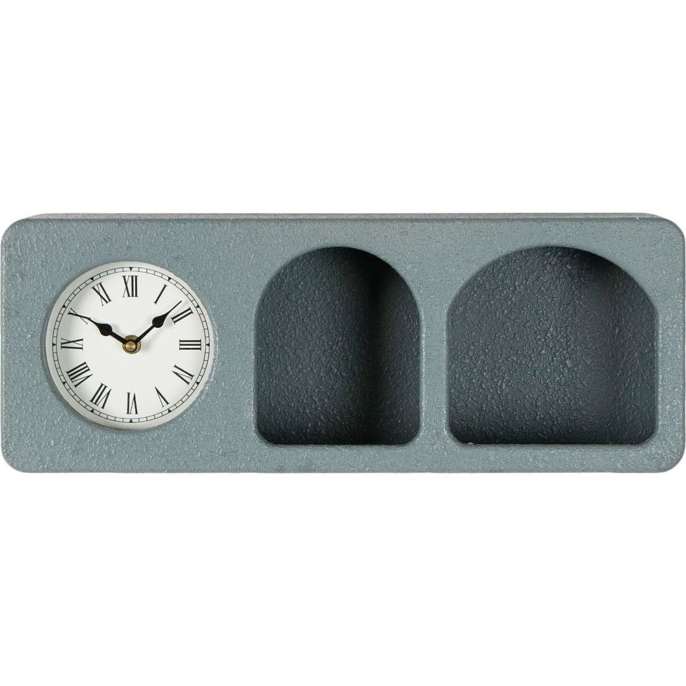 Arched Wall Shelf with Analog Clock