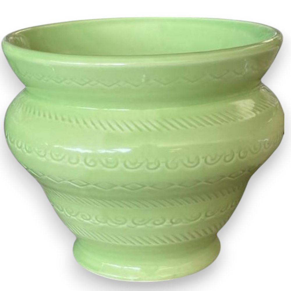 Discover Europe Made in Italy Light Green Handmade Ceramic Pot