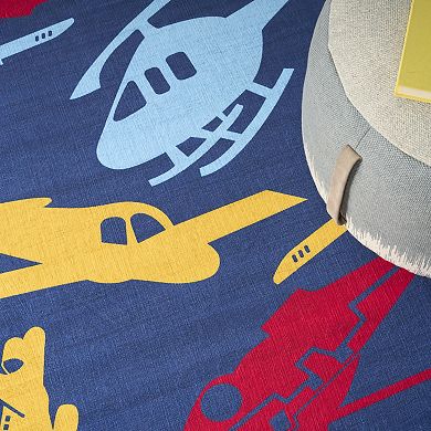 Nourison Imagination Airplane Non-Skid Indoor Rug