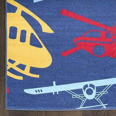 Nourison Imagination Airplane Non-Skid Indoor Rug