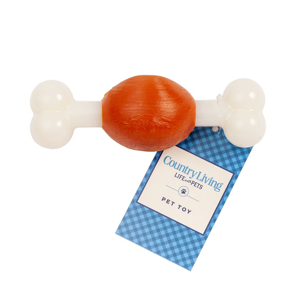 Country Living Beef Flavored Bone Dog Chew Toy Durable TPR Nylon