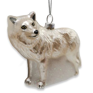 Arctic Winter Wolf Christmas Ornament