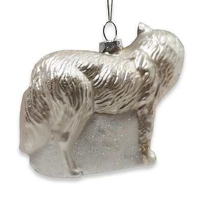 Arctic Winter Wolf Christmas Ornament