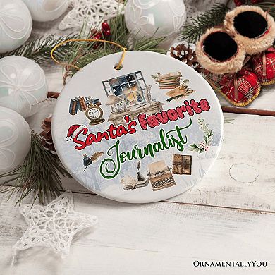 Santa's Favorite Journalist Ornament, Artistic Christmas Appreciation ...