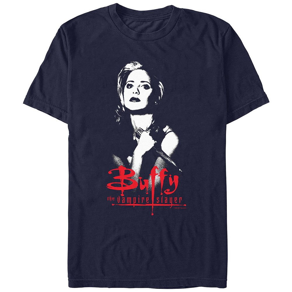 Men's Buffy The Vampire Slayer Buffy Holding A Stake Graphic Tee