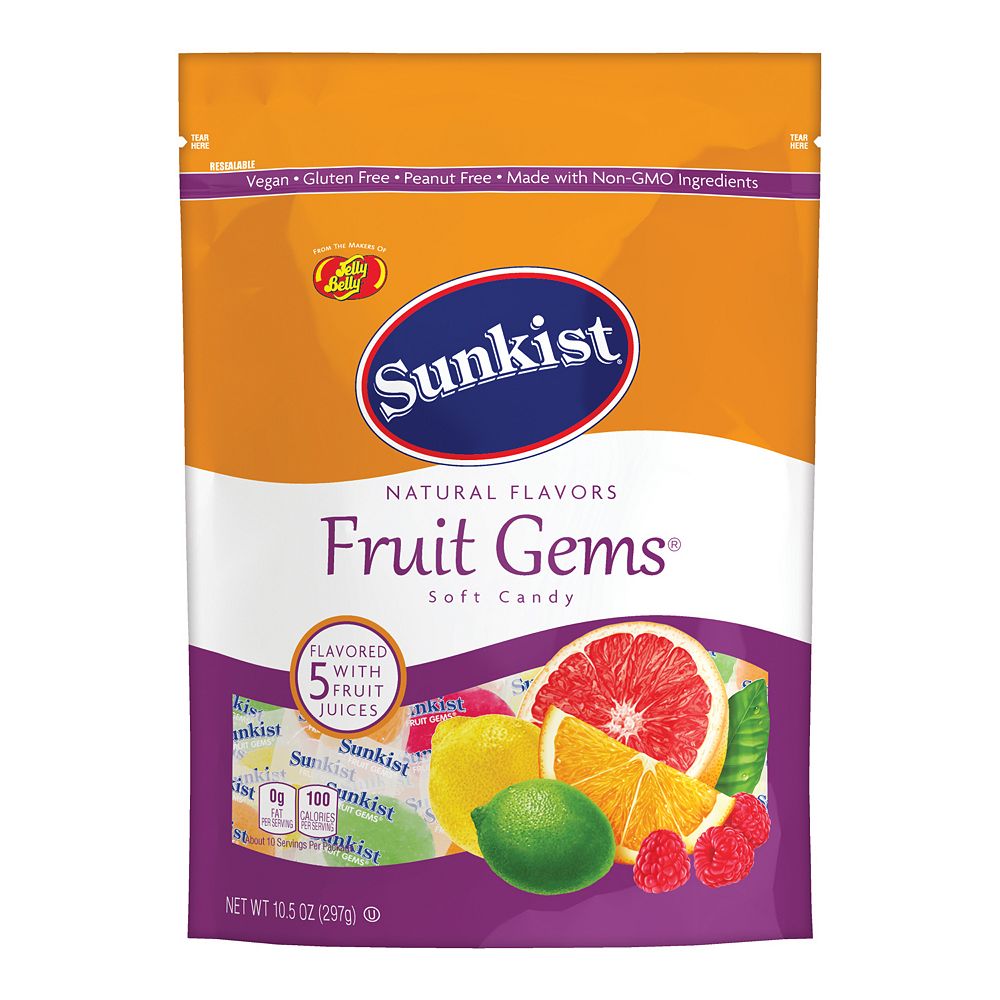 Jelly Belly Sunkist® Fruit Gems® - 10.5 oz Pouch Bag