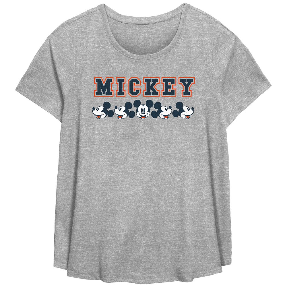 Disney's Mickey Mouse Face Profiles Lineup Plus Size Flowy Graphic Tee