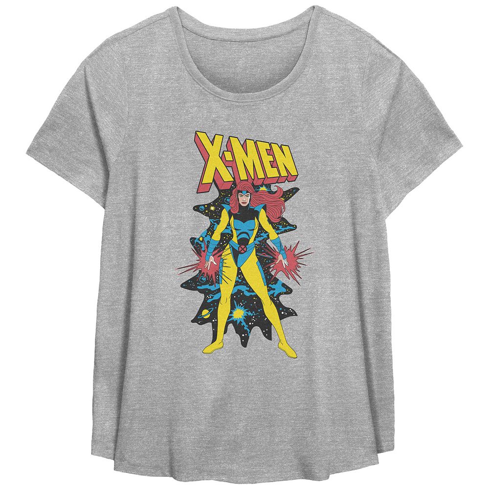 Plus Size Marvel X-Men Cosmic Jean Grey Flowy Graphic Tee