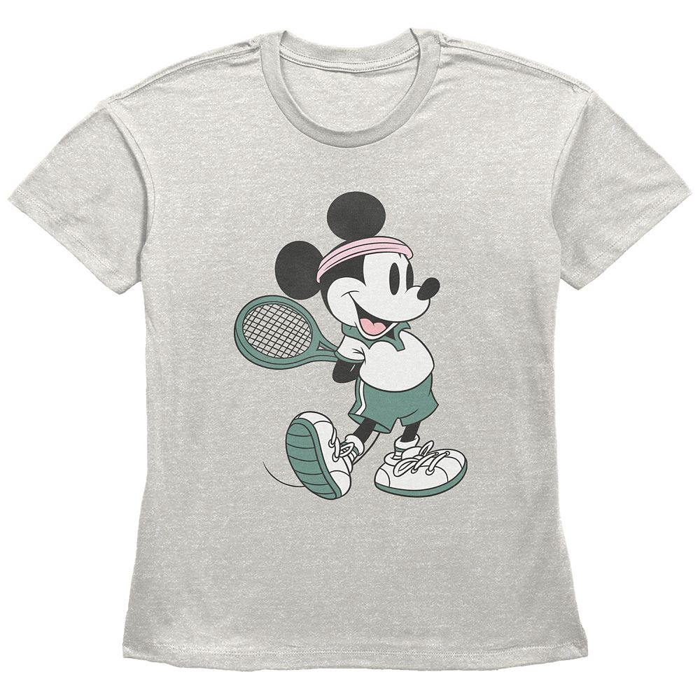 Disney's Mickey Mouse Vintage Tennis Player Women's Graphic Tee