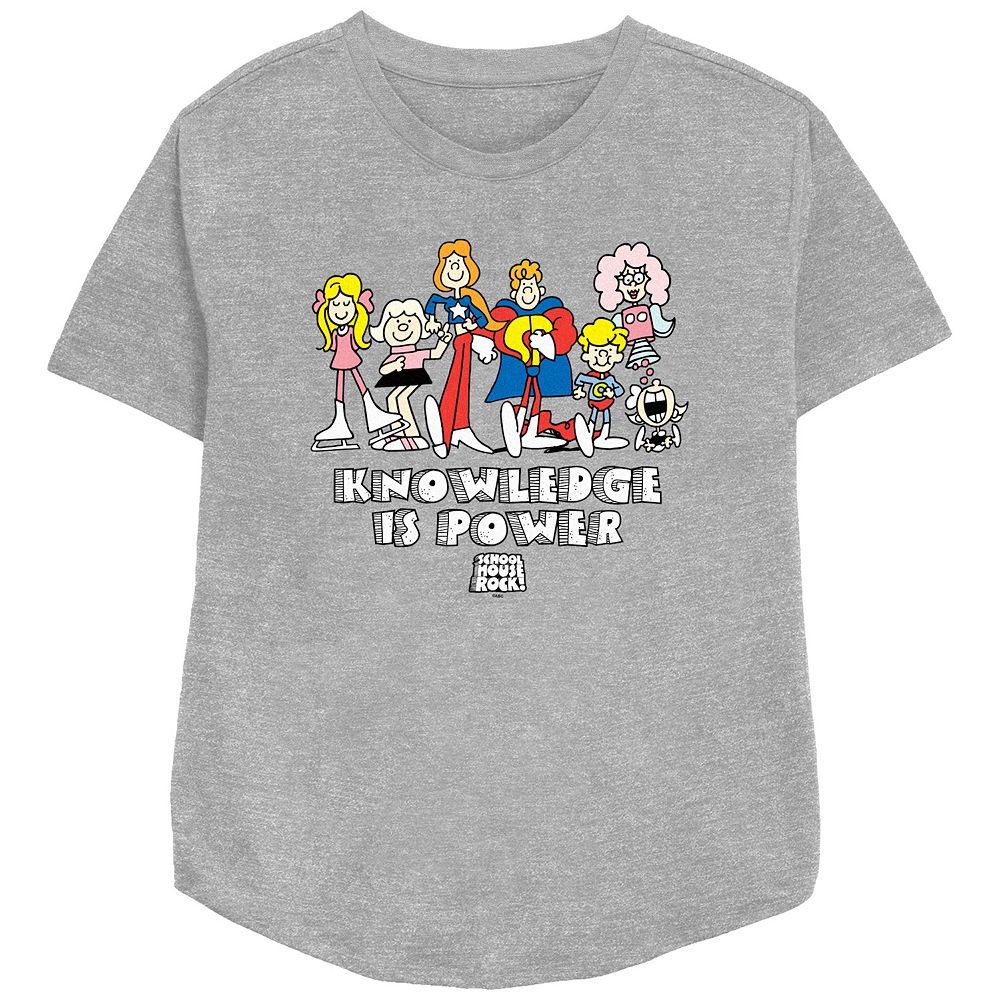 Disney's Schoolhouse Rock! Knowledge Is Power Group Women's Relaxed Fit Graphic Tee