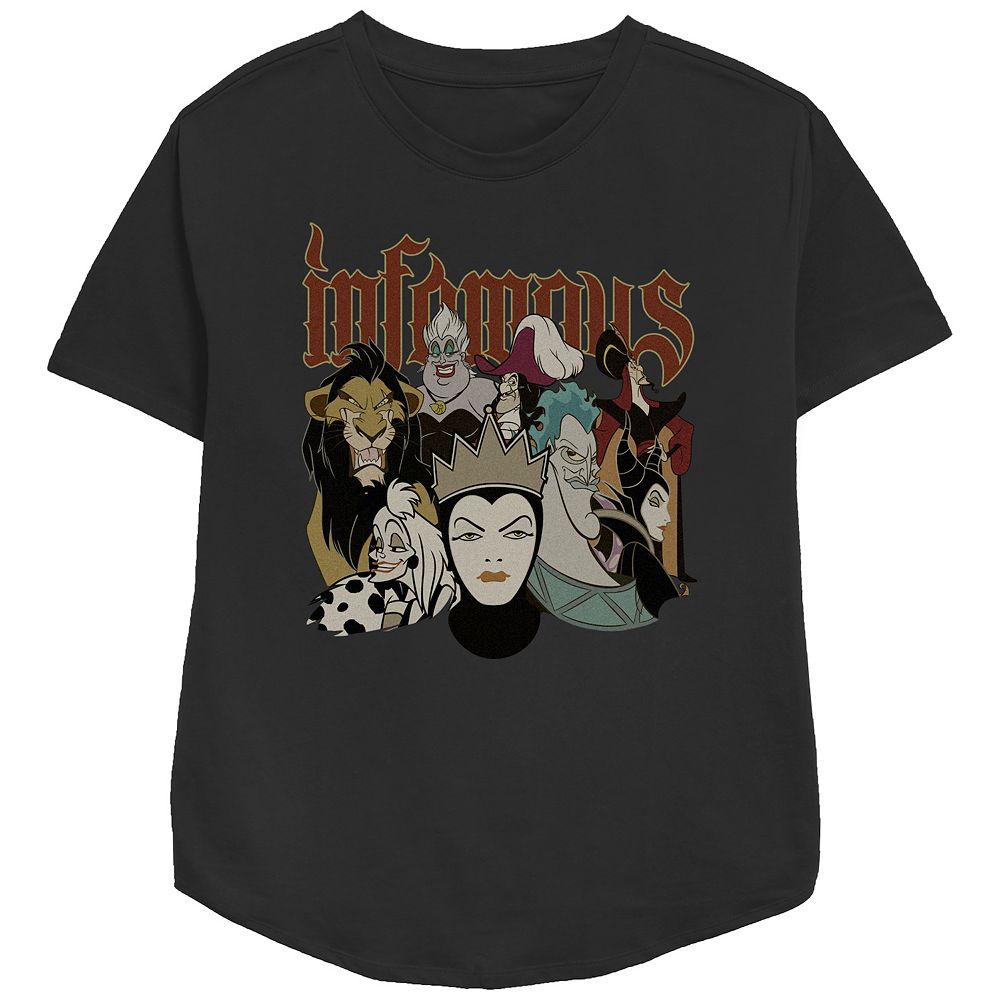 Disney Villains Infamous Characters Women's Relaxed Fit Graphic Tee
