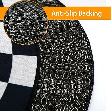 3D Visual Floor Mat Anti-Slip Round Illusion Rug for Living Room ...