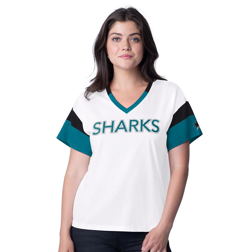 Women's G-III 4Her by Carl Banks White San Jose Sharks Rink Oversized ...