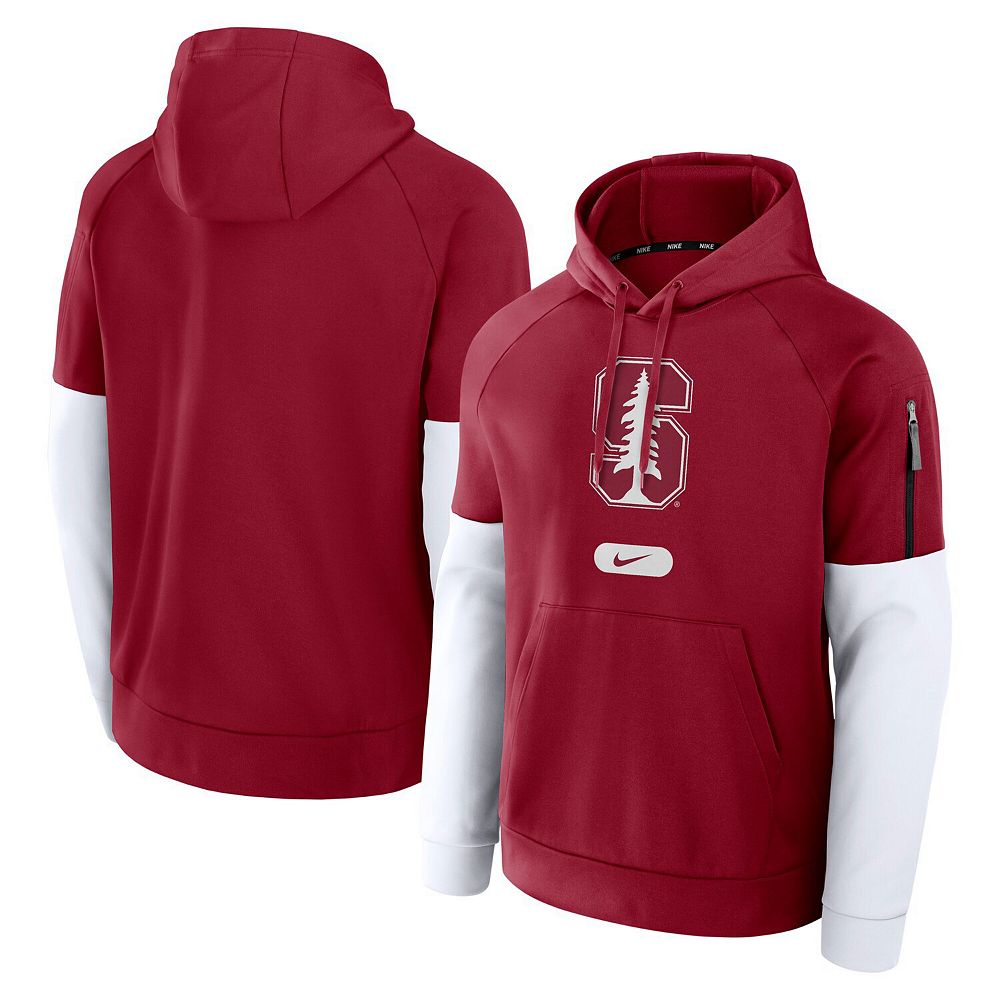 Men's Nike Cardinal Stanford Cardinal Fitness Performance Pullover Hoodie