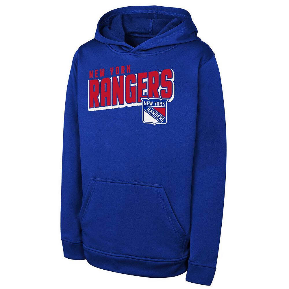 Youth Blue New York Rangers Cyber Punk Performance Hoodie