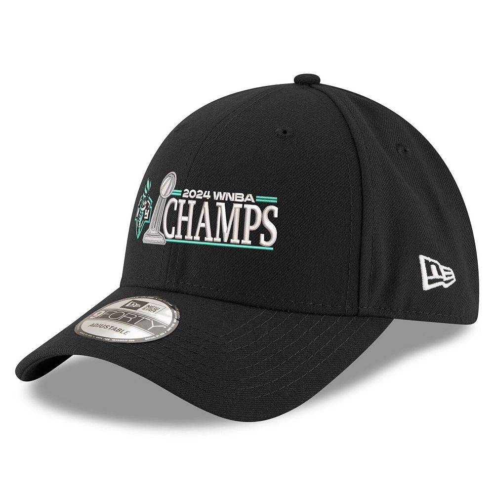 Unisex New Era Black New York Liberty 2024 WNBA Finals Champions 9FORTY ...