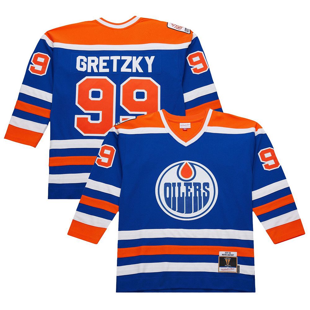 Men's Wayne Gretzky Royal Edmonton Oilers 1979-80 Power Play Jersey