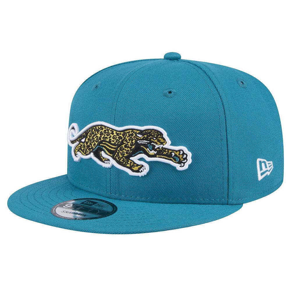 Men's New Era Teal Jacksonville Jaguars Throwback Crawl Standard 9FIFTY ...