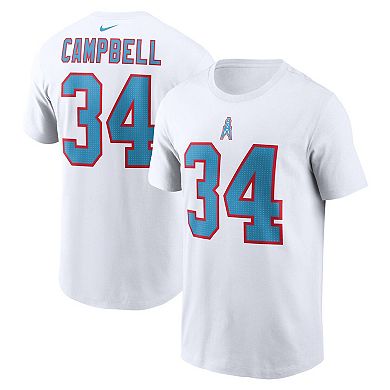 Men's Nike Earl Campbell White Houston Oilers Retired Player Name ...