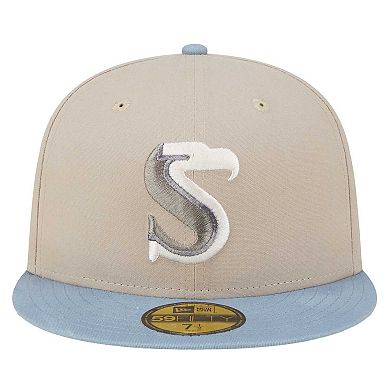 Men's New Era Stone/Light Blue Seattle Seahawks City Originals ...