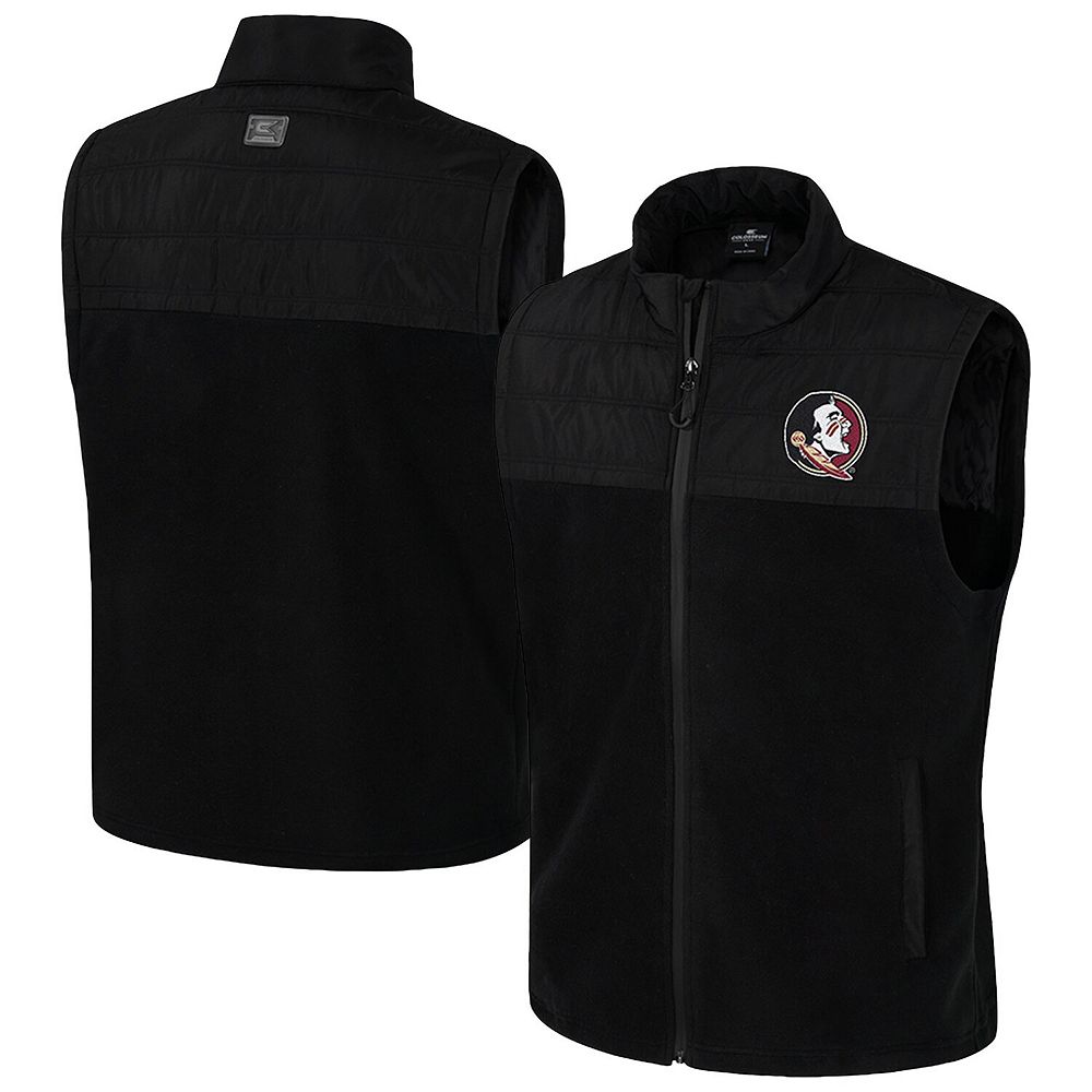Men's Colosseum Black Florida State Seminoles Block The Sun Full-Zip Vest