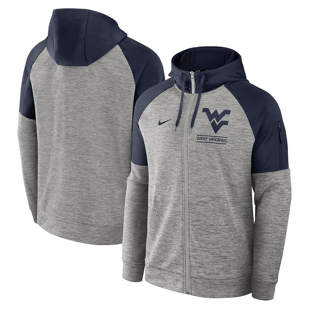 Men's Nike Heather Gray West Virginia Mountaineers Fitness Raglan ...