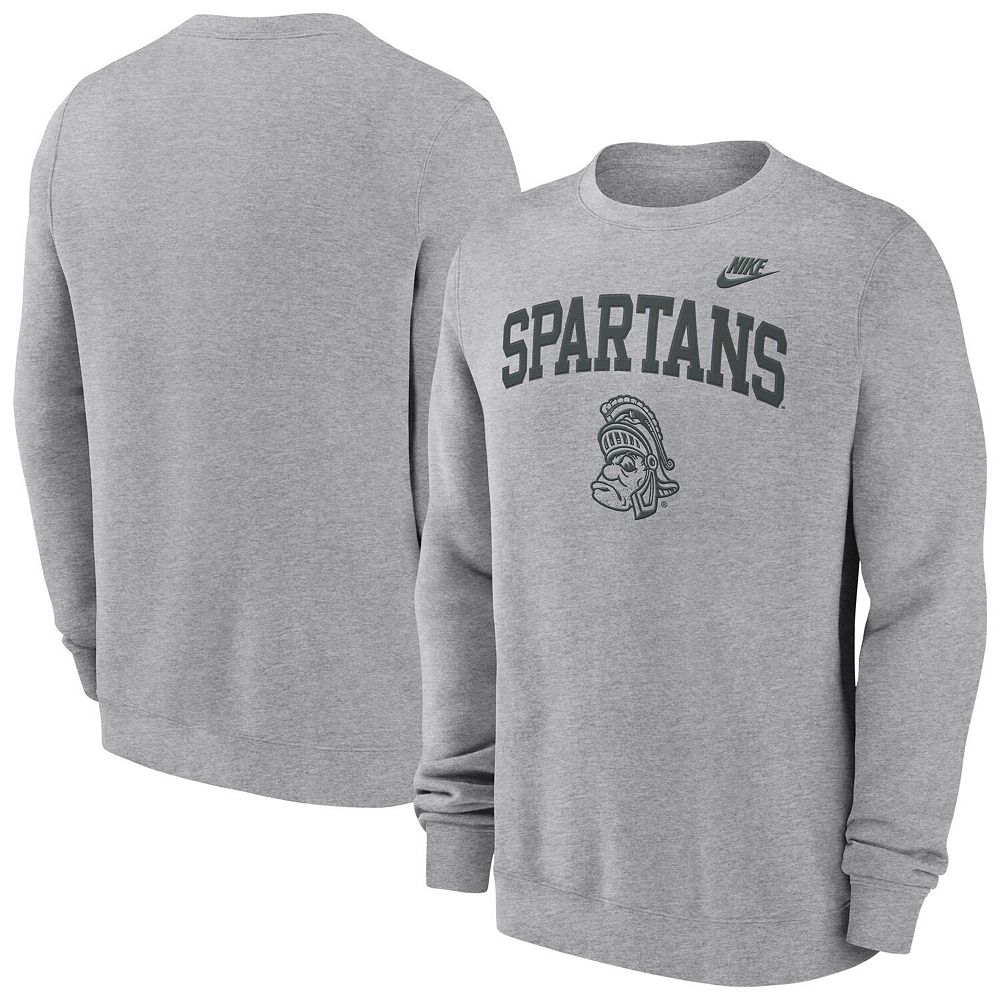 Men's Nike Heather Gray Michigan State Spartans Legacy Classic Tackle ...