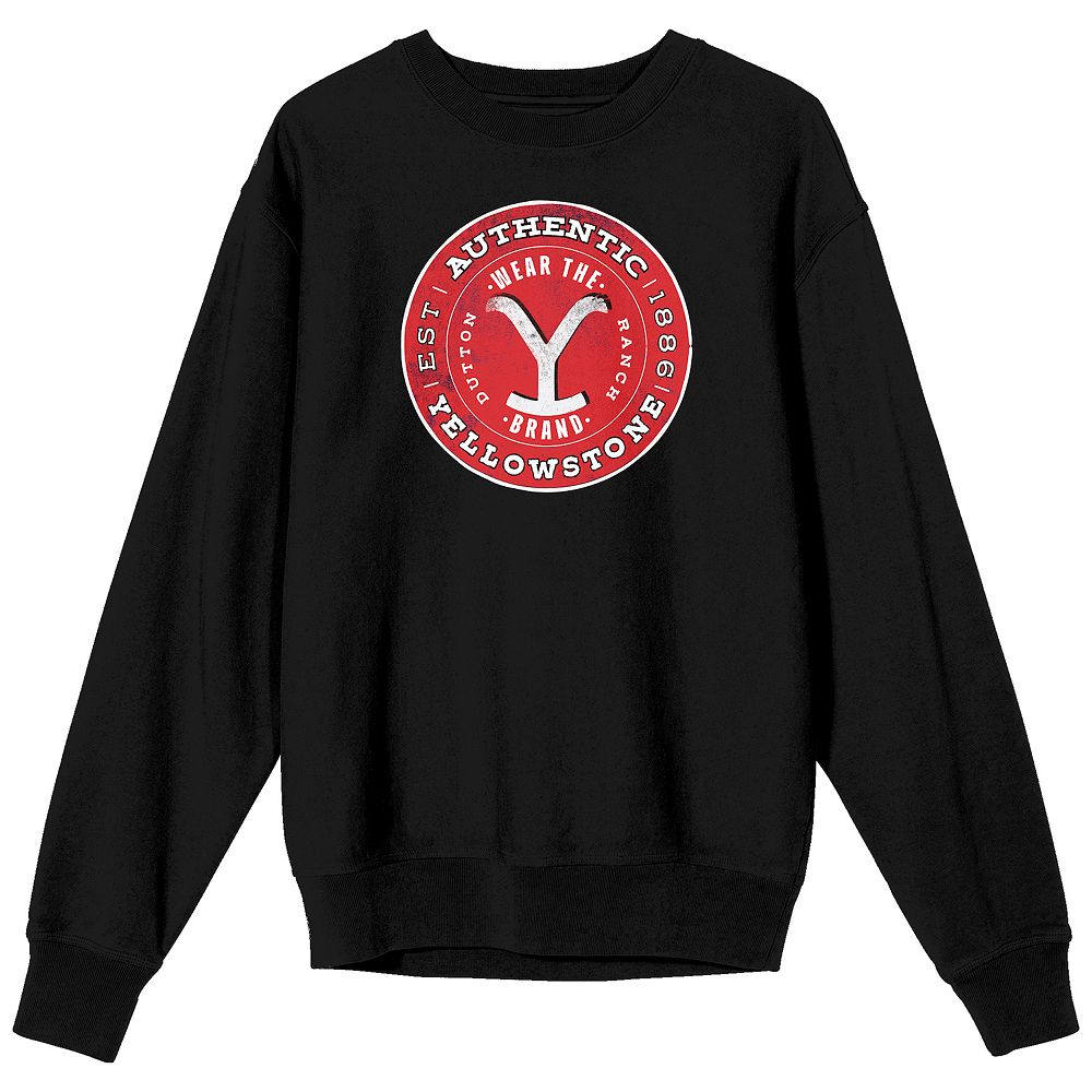 Men's Yellowstone Red Circle Logo Long Sleeve Graphic Tee